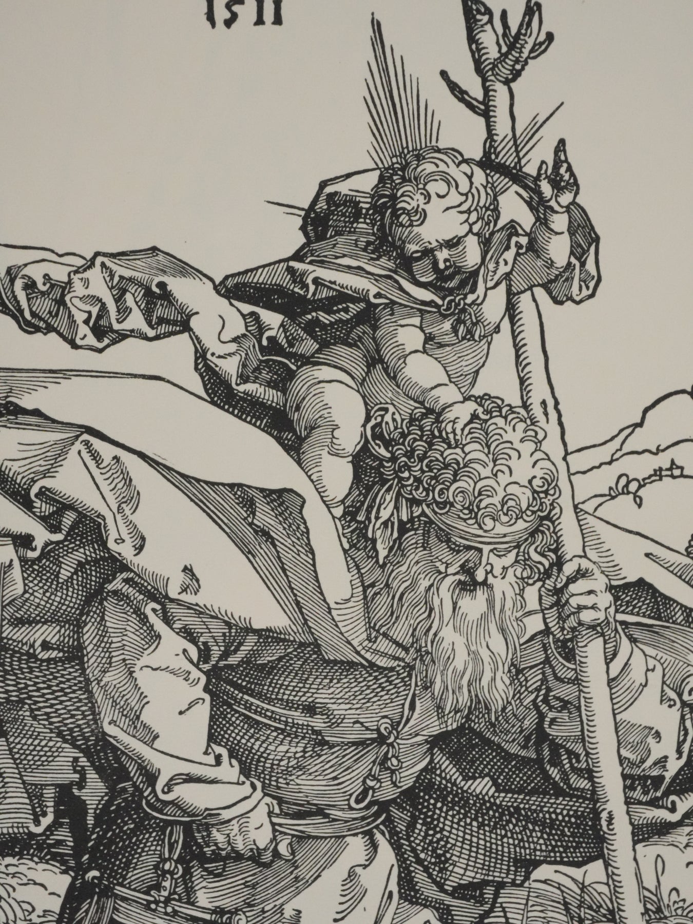 Albrecht DURER : Saint Christophe traversant le lac, Gravure – art.paris