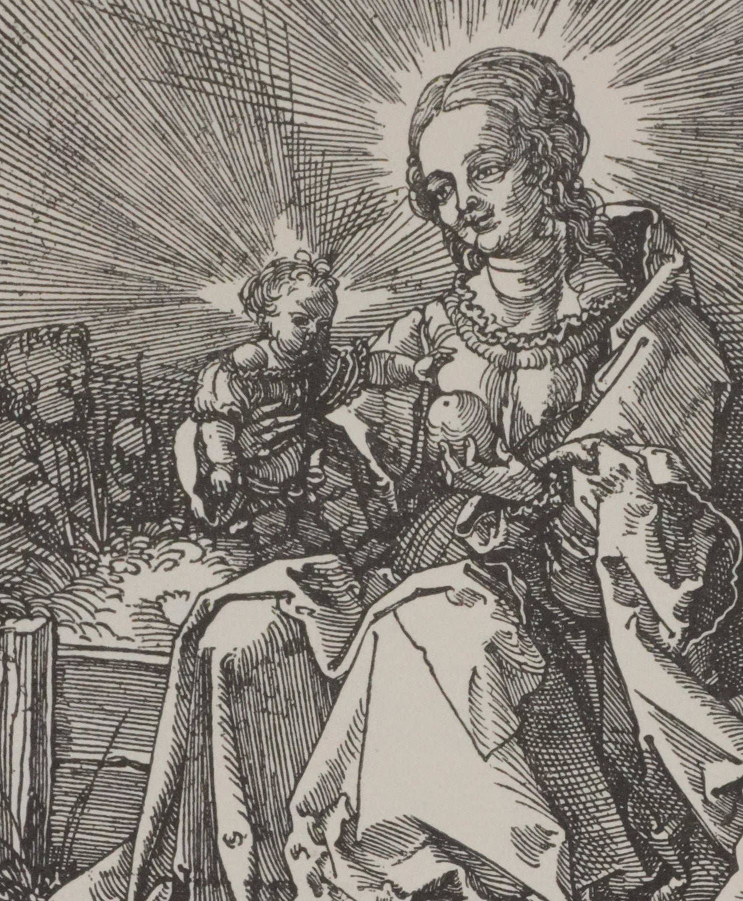 Albrecht DURER : La Vierge sur un banc d'herbe et Helius Eobanus Hessu ...