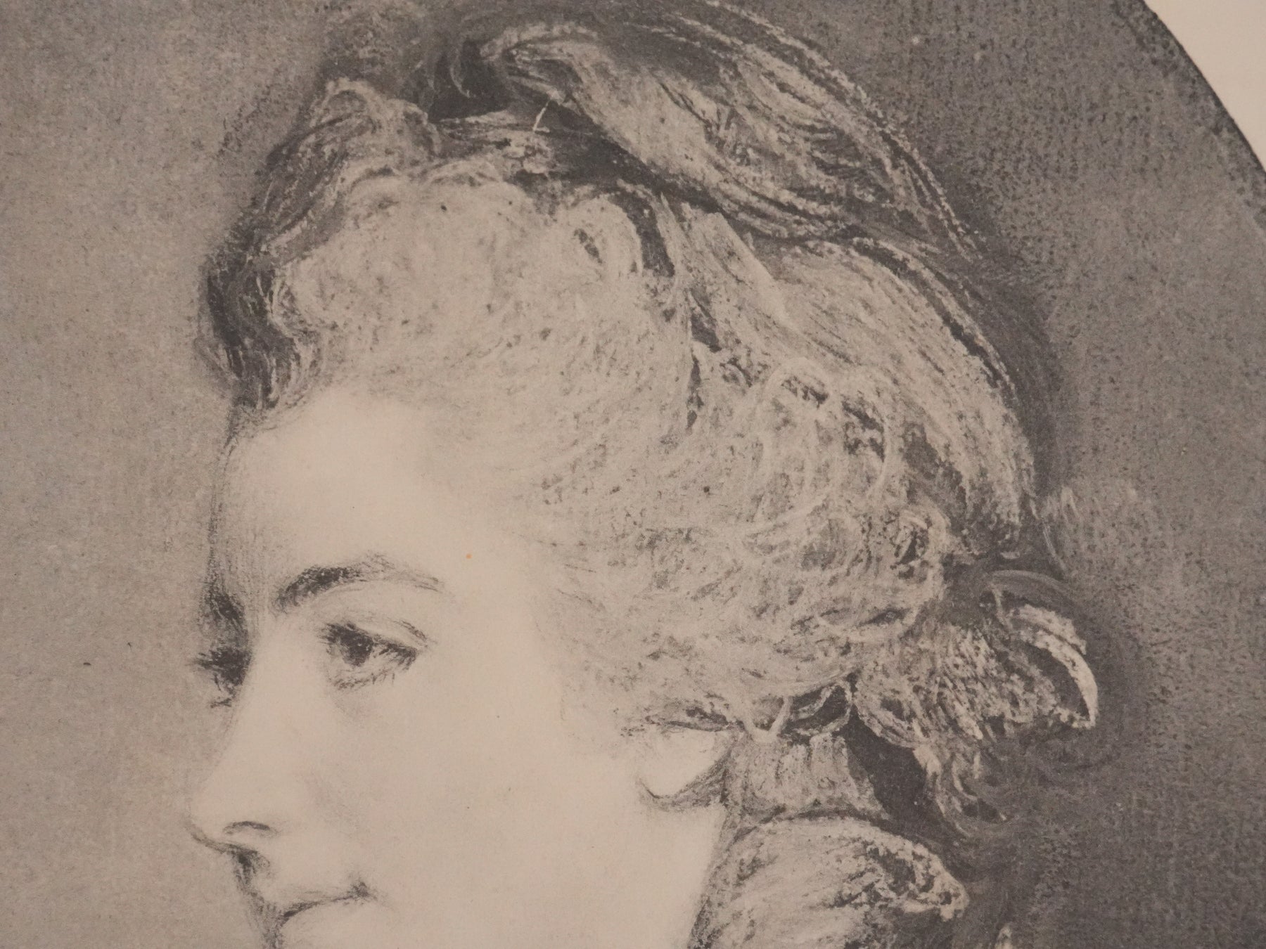 Daniel GARDNER : Portrait de Mademoiselle Clarke, Lithographie et poch ...