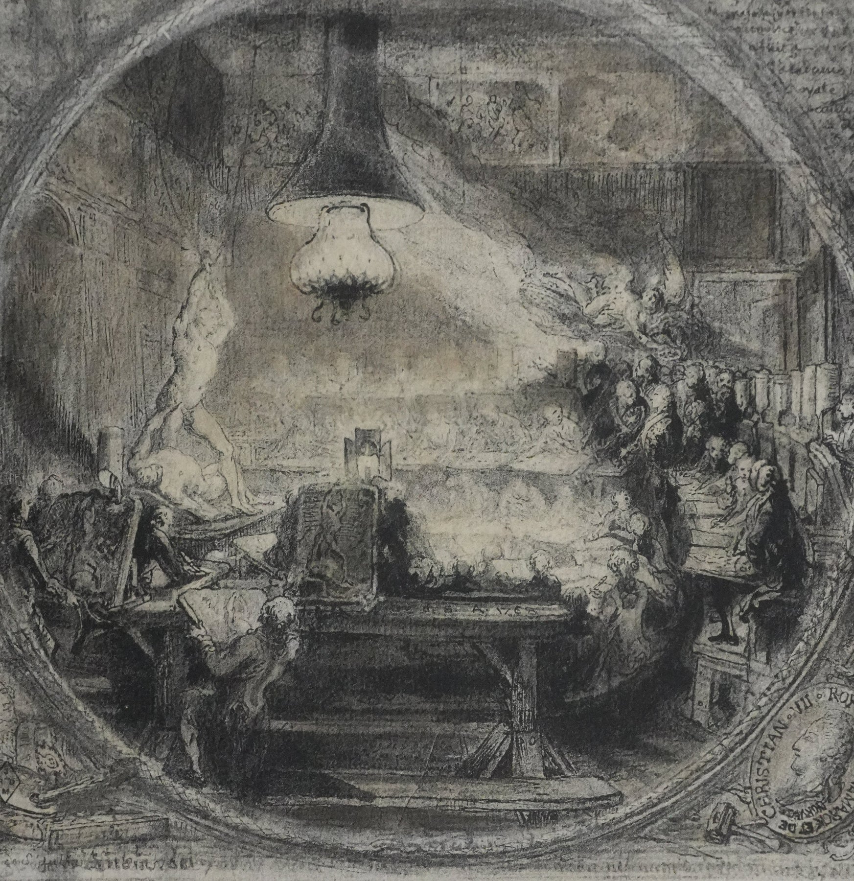 Gabriel DE SAINT-AUBIN : Visite de Christian VII à l'Académie Royale, – art.paris