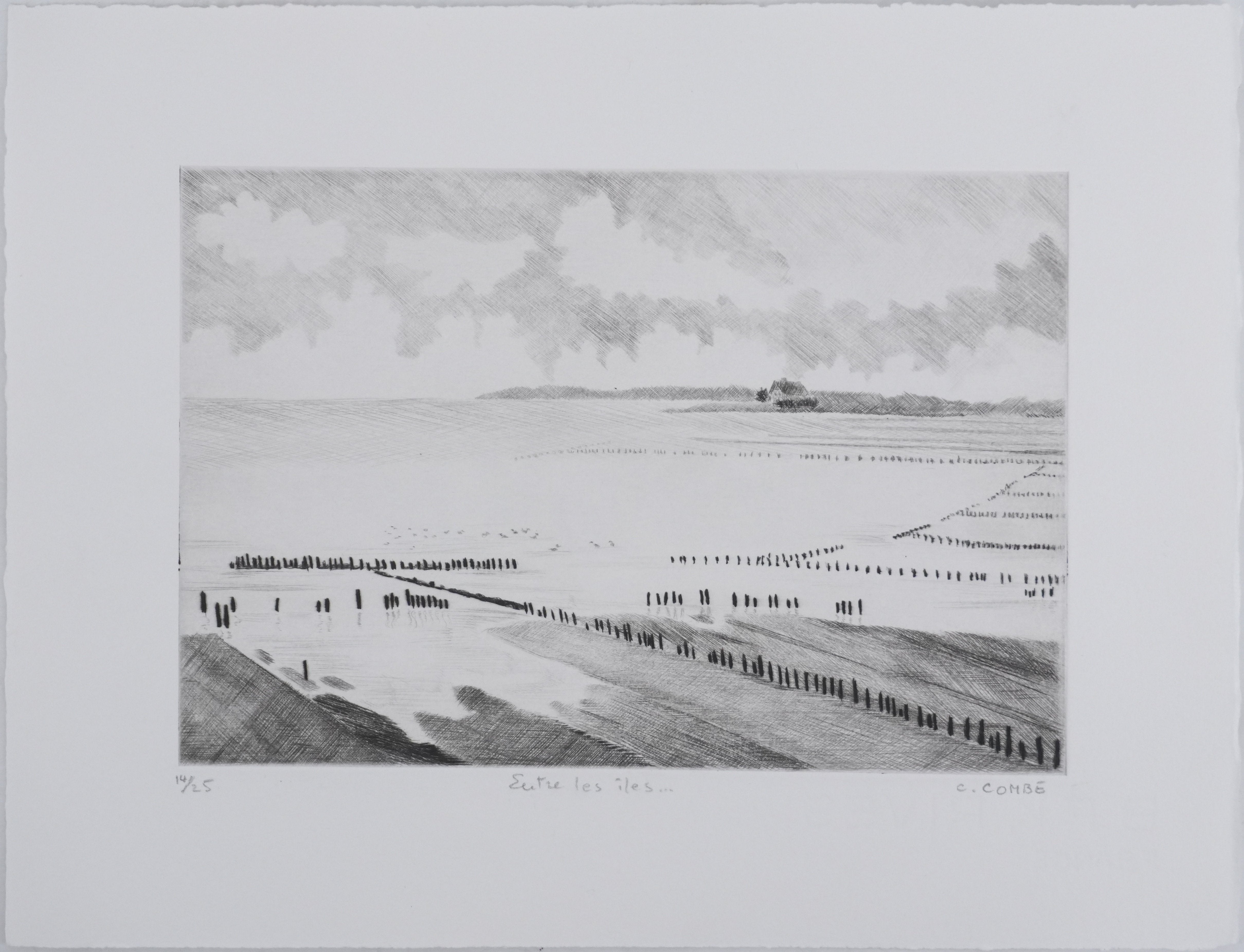 Camille COMBE : Entre les îles, Gravure originale – art.paris