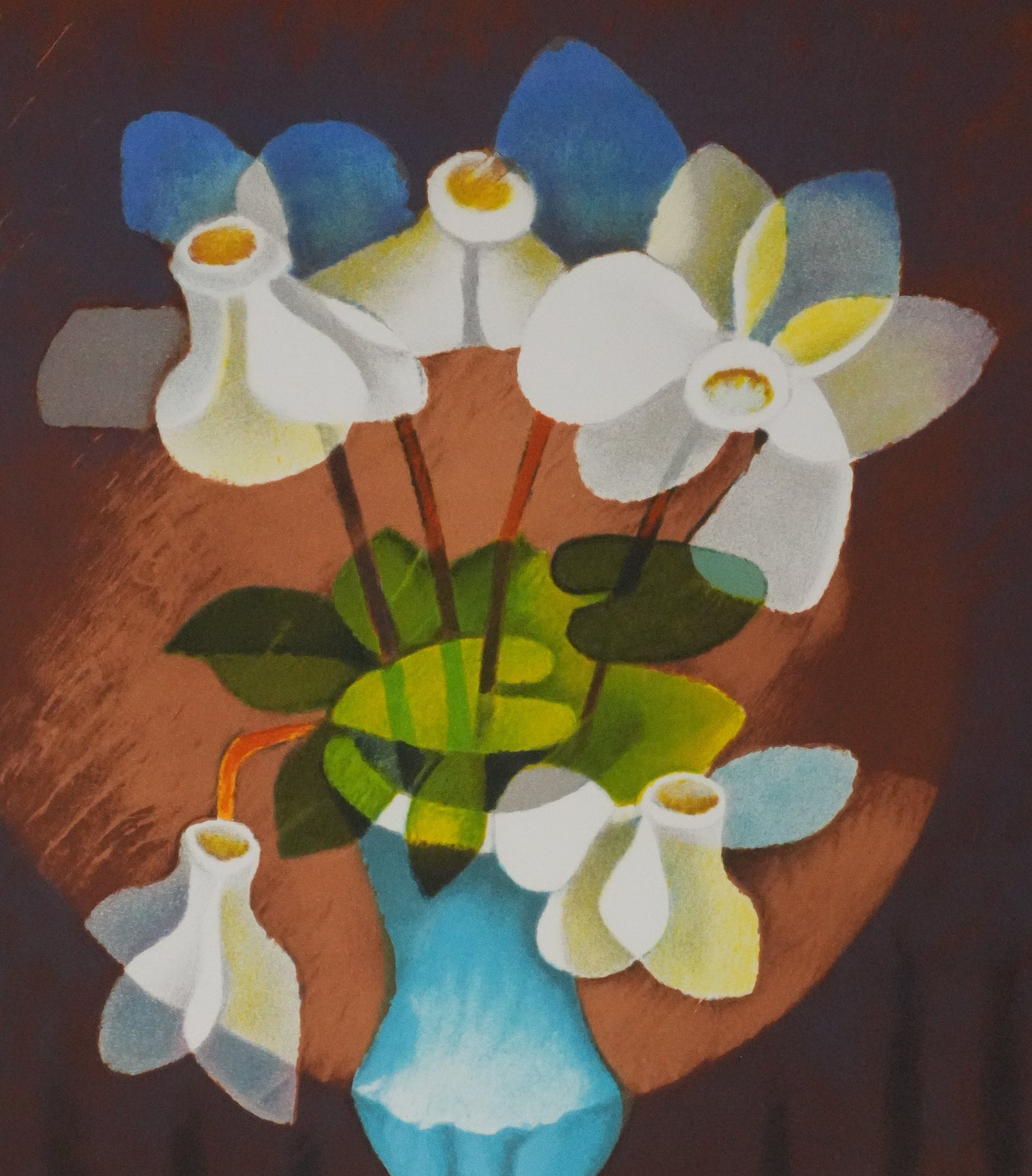 Louis TOFFOLI : Le bouquet de fleurs blanches, Lithographie originale ...