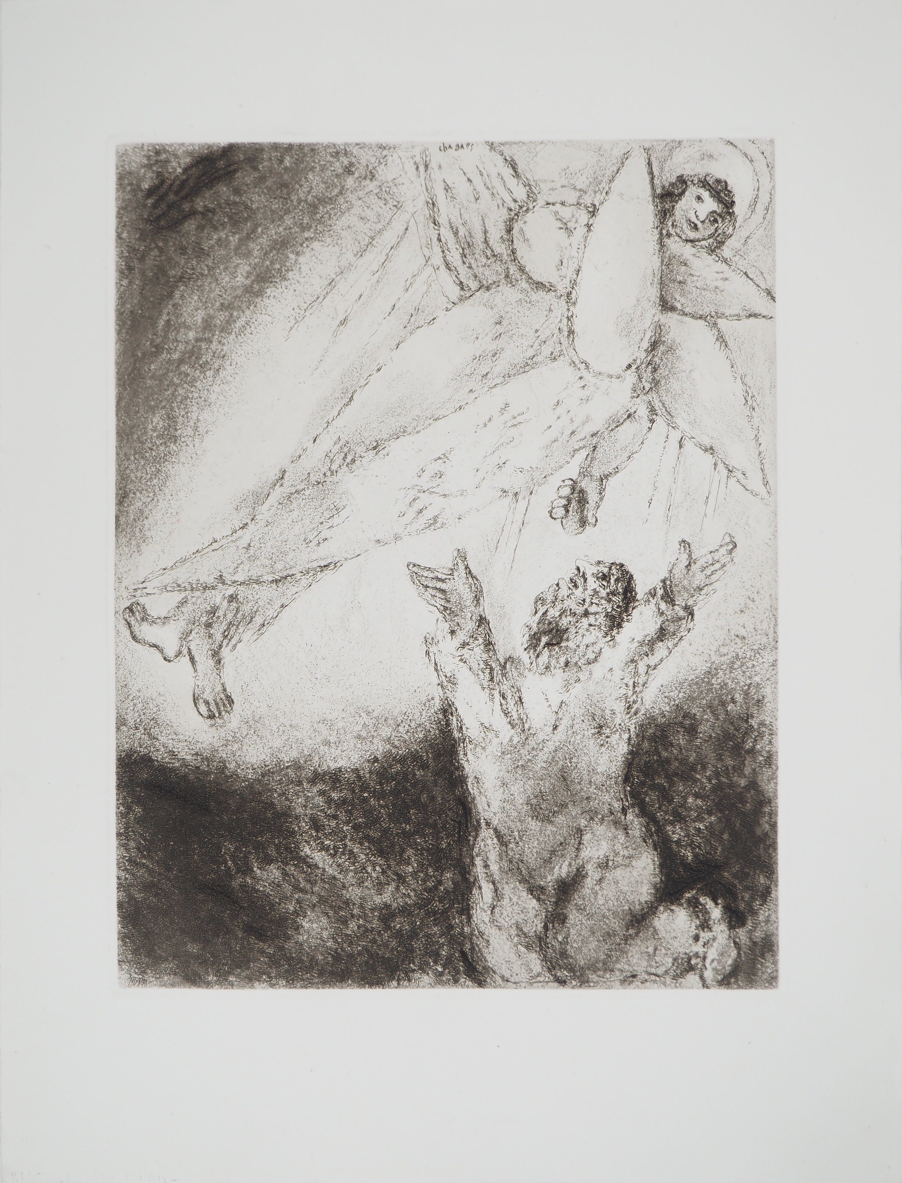 Marc CHAGALL: The Vision of Isaiah, c, Original engraving – art.paris