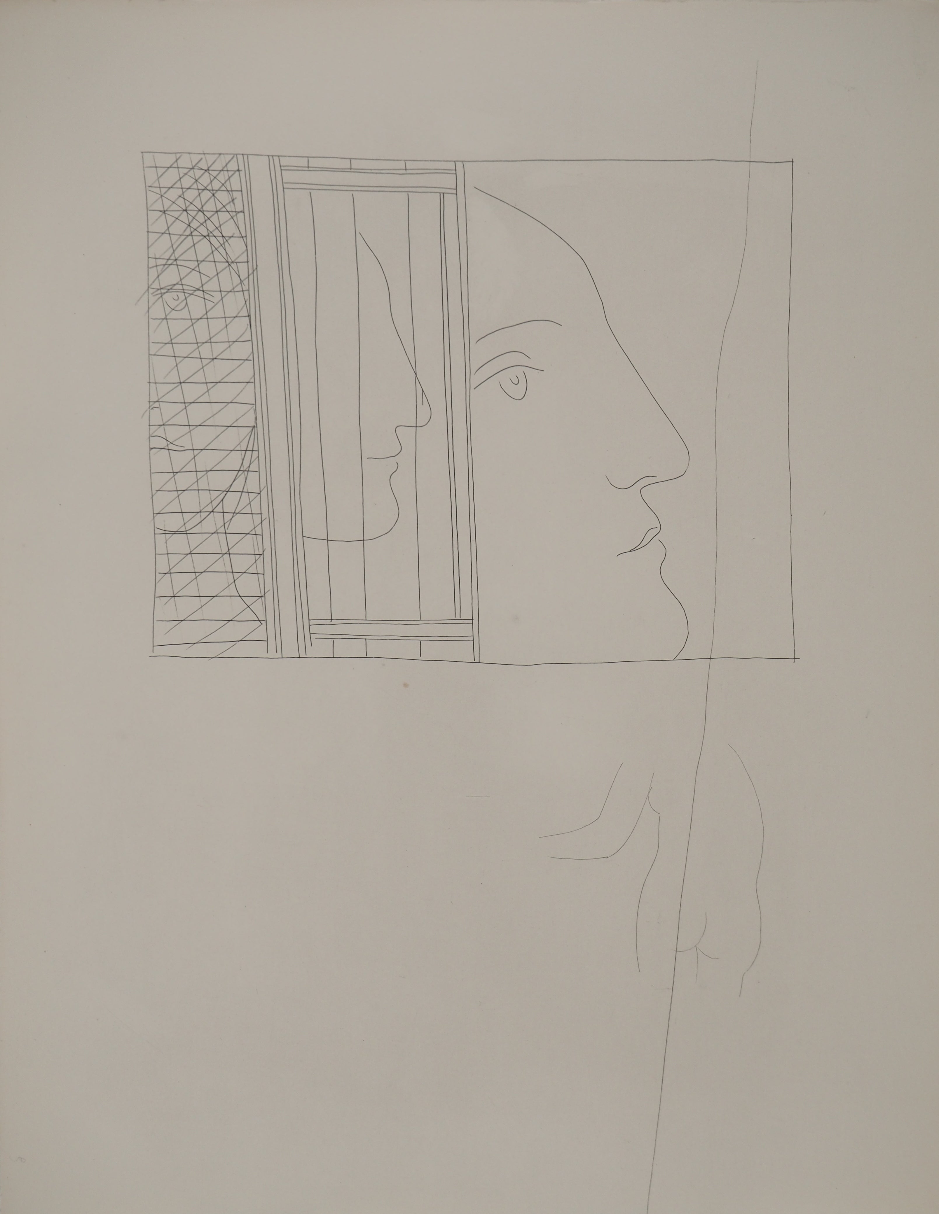 Pablo PICASSO : Métamorphoses d'Ovide, Trois fragments de tête, Gravure ...