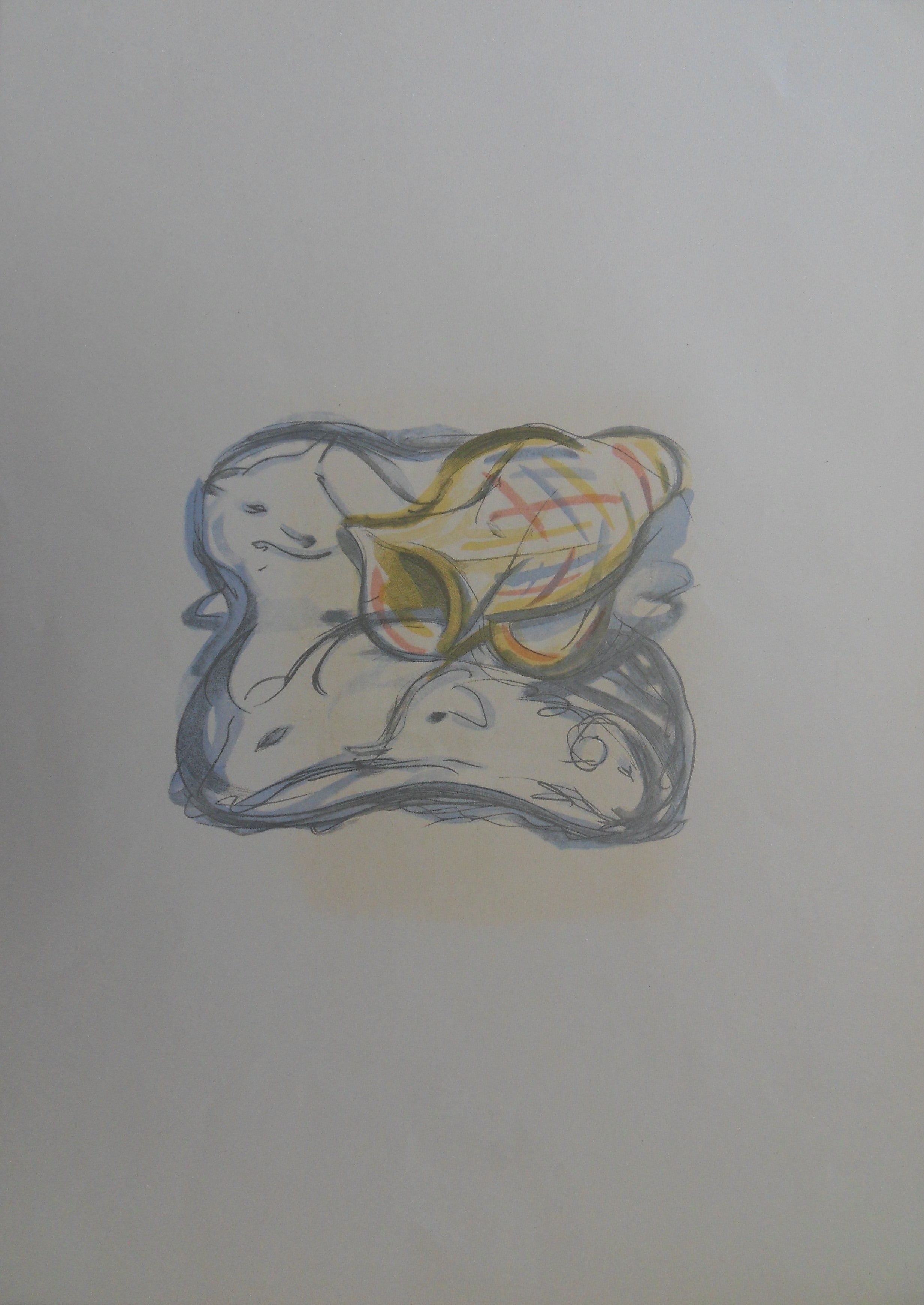 Louis TOUCHAGUES: Milk jug and animal, Original engraving – art.paris