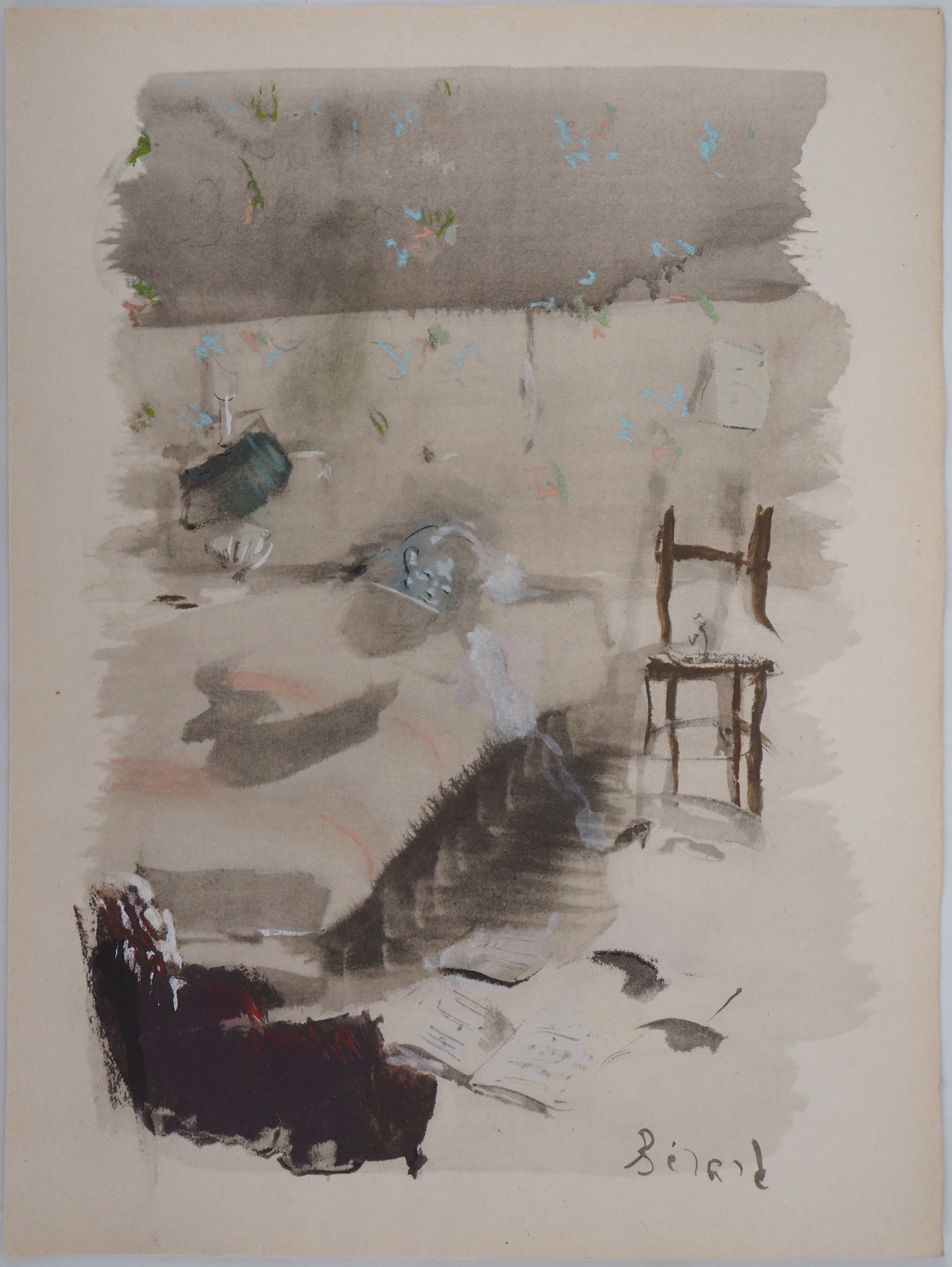 Christian BERARD: Peaceful Sleep, 1945, Original Lithograph – art.paris